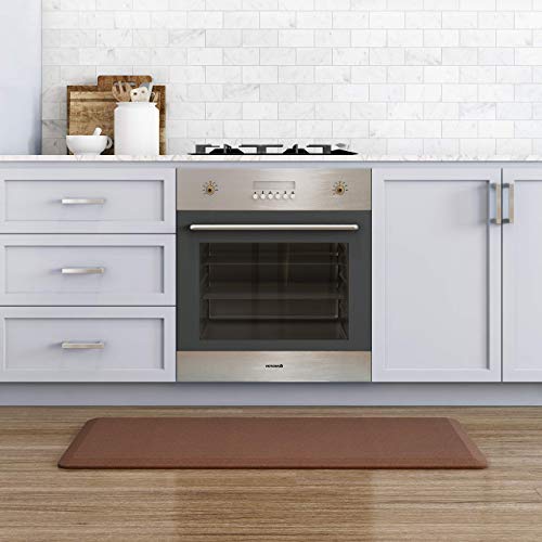 NewLife by GelPro Anti-Fatigue Designer Comfort Kitchen Floor Mat, 20x48β, Grasscloth Java Stain Resistant Surface with 3/4β Thick Ergo-foam Core for Health and Wellness
