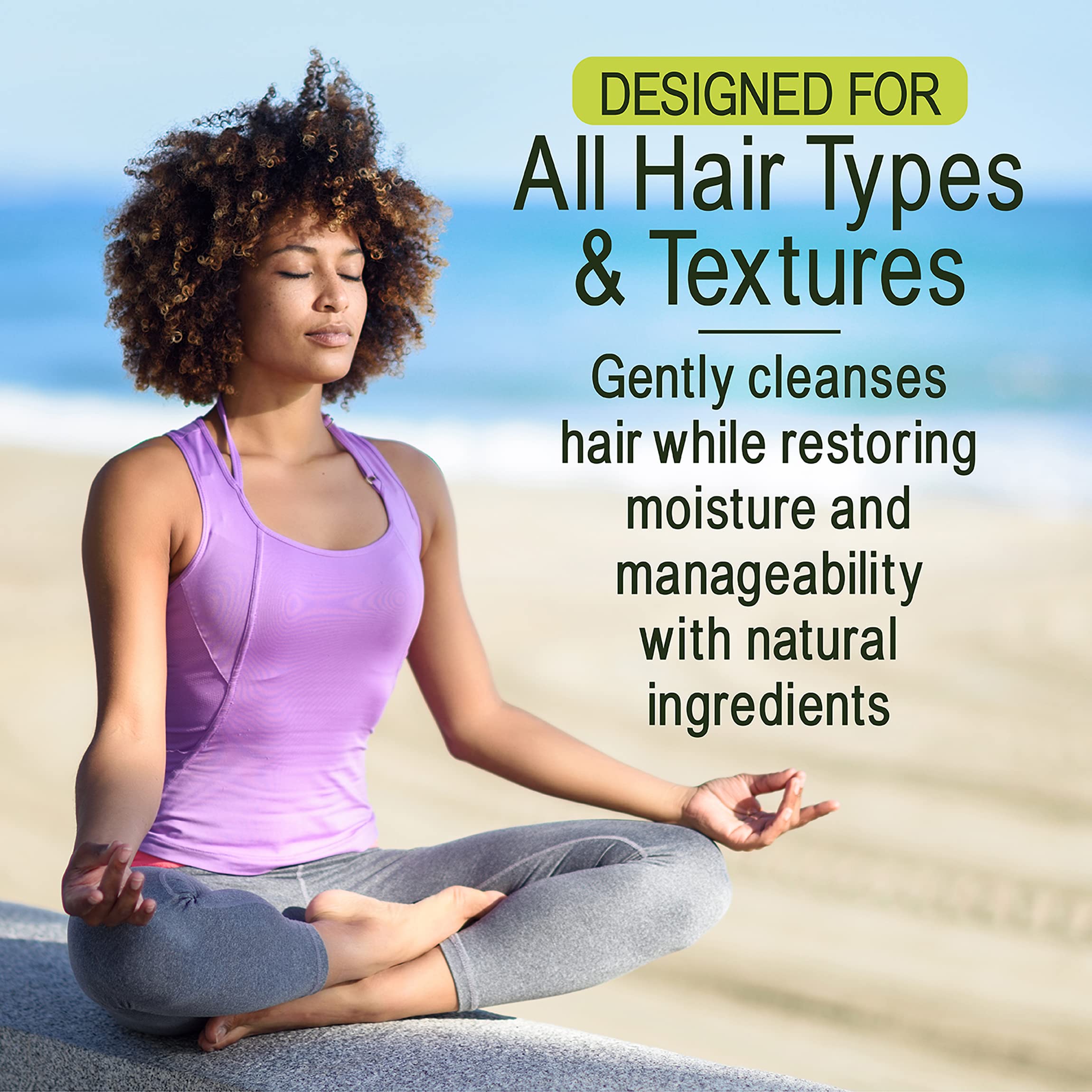 NOTHING BUT Clarifying Shampoo Sulfate-Free Detox for Natural Hair - Hair Shampoo - Removes Buildup - 12oz - Single