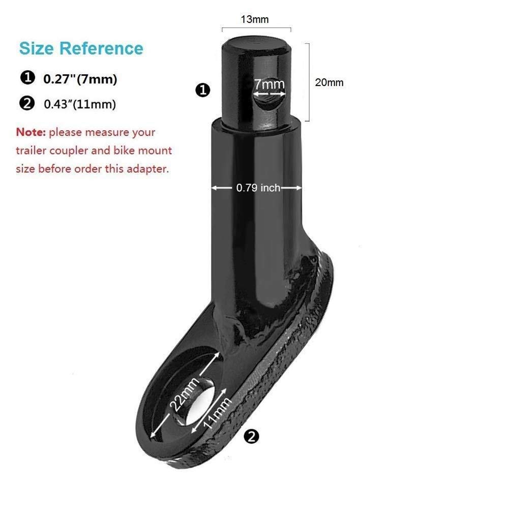 Bike Trailer Hitch Connector, MoreChioce Bicycle Trailer Hitch Adapter Attachment Bicycle Luggage Rack Bracket Bicycle Accessories Mounting Bike Accessories Attachment,Without Buckle
