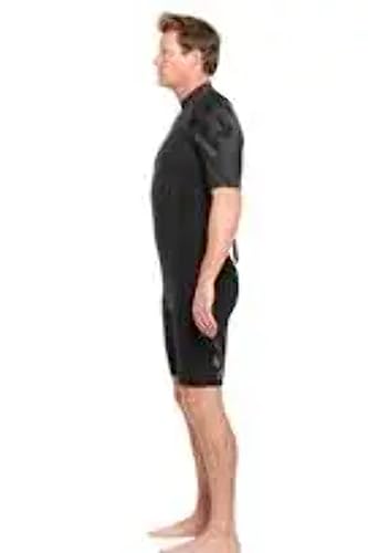 BARE 2MM Revel Men's Shorty Wetsuit | Combines Comfort and Flexibility | Made from a Blend of Neoprene and Laminate | Designed for All Watersports Including Scuba Diving and Snorkeling | Grey - 2XL