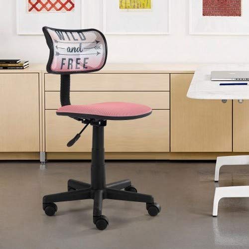Urban Shop Printed Swivel Mesh Chair, Wild and Free