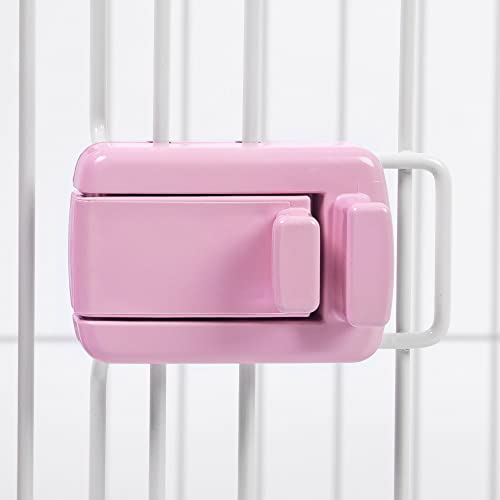 IRIS OHYAMA, Indoor Dog/Puppy playpen with Base, Sliding Door with Latch, Hooks for Easy Assembly, for Dog - Pet Circle CLS-960 - Pink