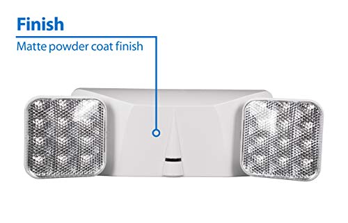 NICOR Lighting Emergency Adjustable LED Light Fixture (EML1-10-UNV-WH) , White