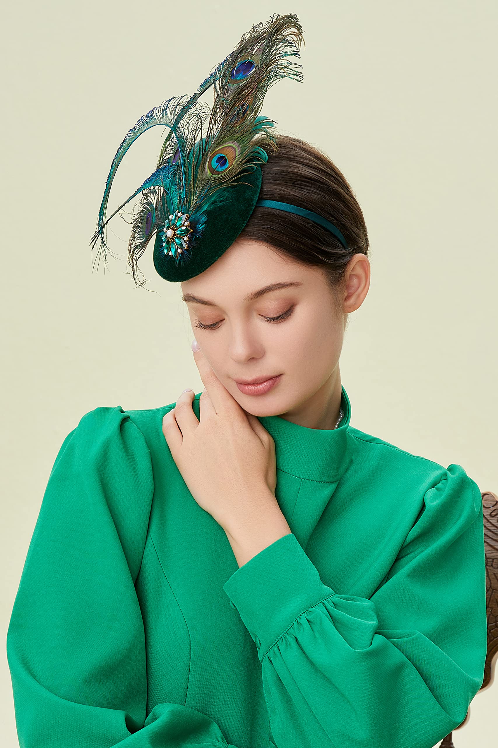 BABEYOND Fascinator Hat Tea Party Kentucky Fascinator Hat Derby Pillbox Hat