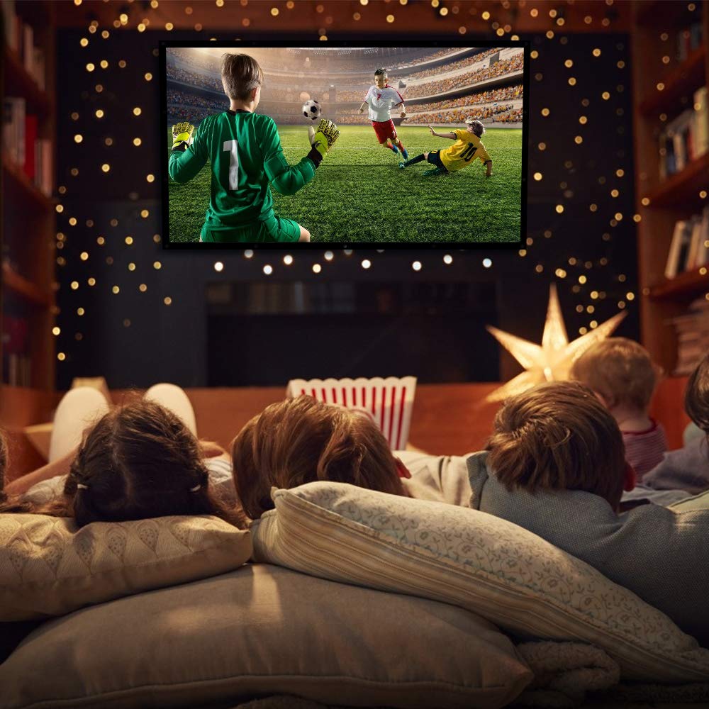 NIERBO Huge Large Projector Screen 300 inch of Canvas Material 16:9 Projection Movies Screen Outdoor Projection Screen for Church School Home Indoor 1.6 Gain Not Include Mount