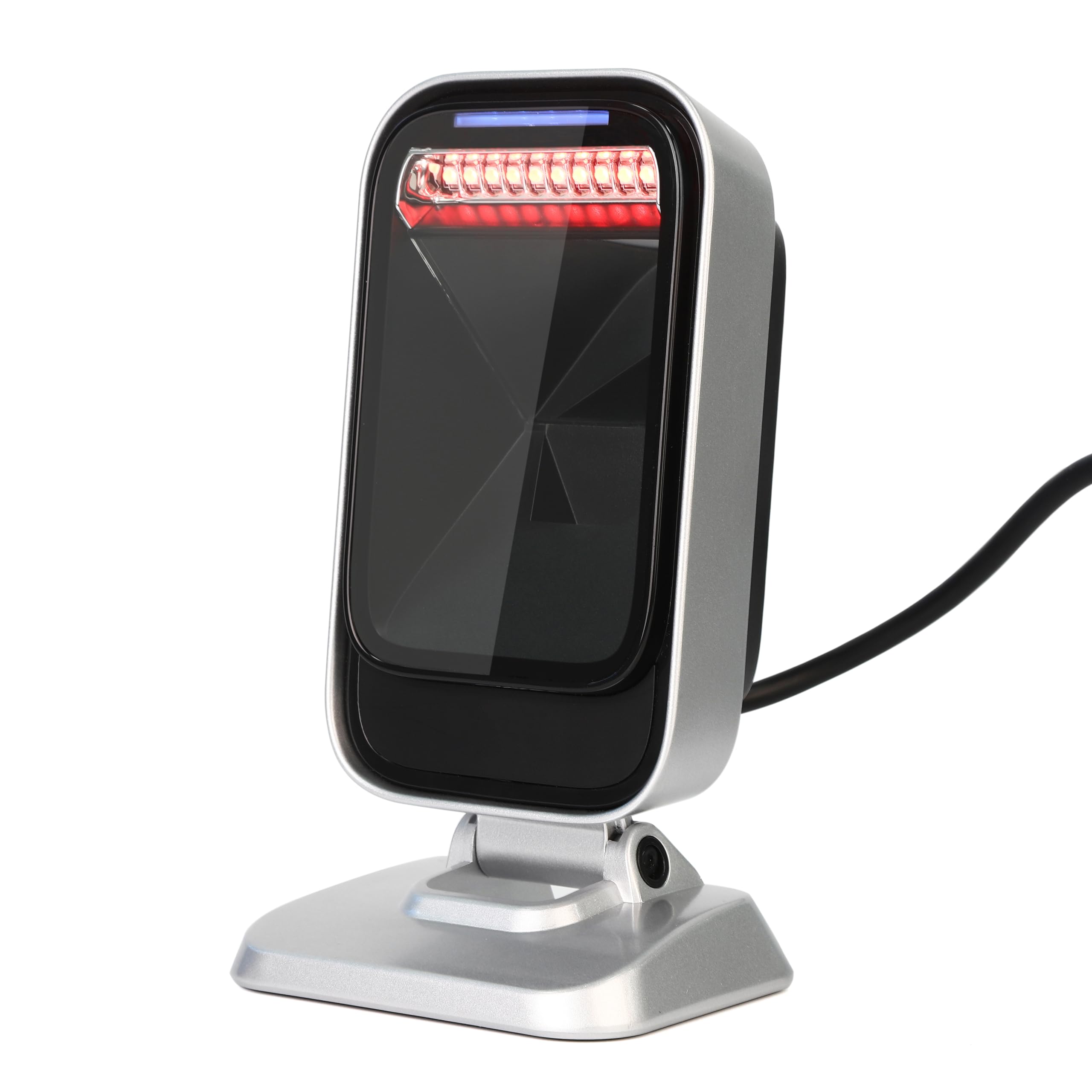 MUNBYN 1D 2D QR Desktop Barcode Scanner Omnidirectional Manual/Automatic Image Sensing Scanner Hands-Free USB Scanner for Windows, Linux, Mac PC for Mobile E-Payment, Supermarket, POS System, Library