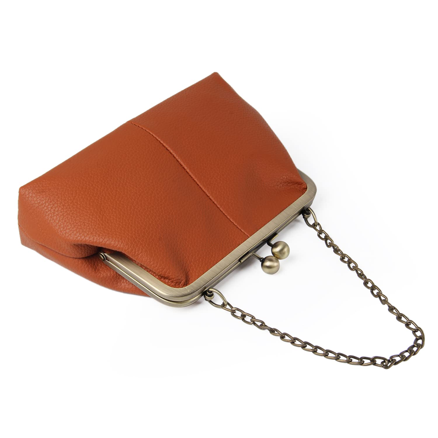 Lanpet Women Classical Kiss Lock Clutch with Chain Strap Shoulder Bag Purse Wallet