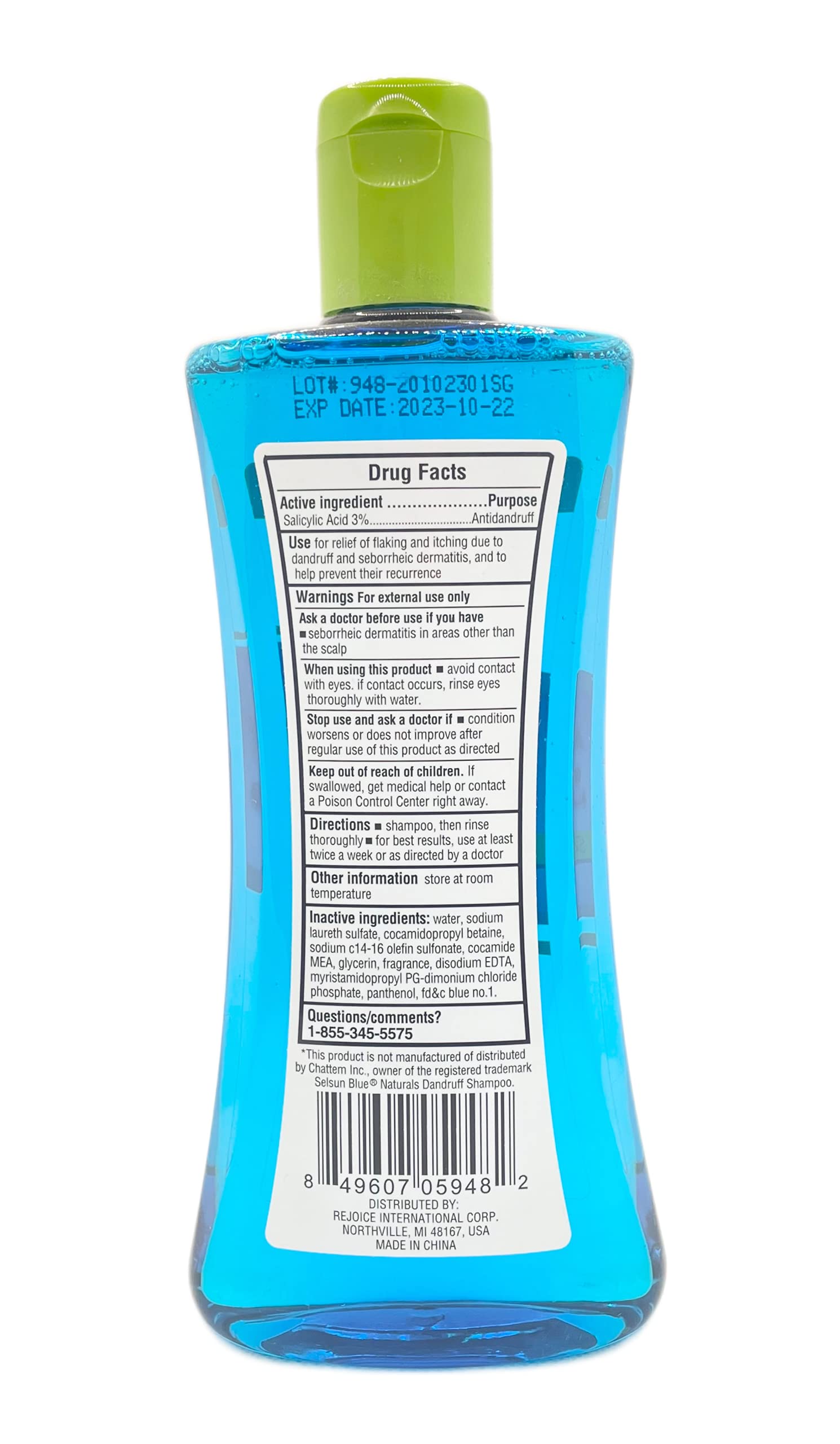 XtraCare 3% Salicylic Acid Dandruff Shampoo Compare to Active Ingredients in Selsun Blue Naturals Dandruff Shampoo
