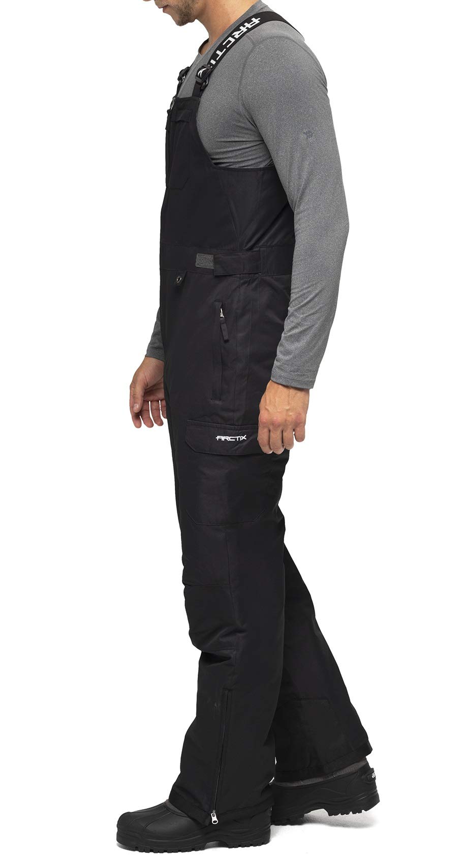 Arctix Men's Avalanche Athletic Fit Insulated Bib Overalls, Black, Large/32" Inseam