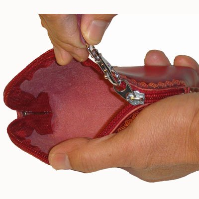 Genuine Leather Elephant Change Purse, Wallet, Handmade Red Elephant Coin Purse