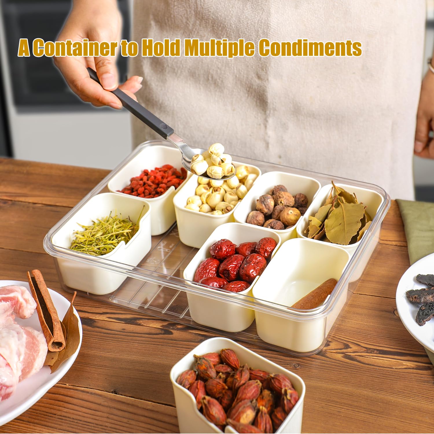 Divided Snackle Box platters with Lid and Handle, Snack Box Charcuterie Container for Portable Snack Platters, Travel Snack Container for Snacks, Fruits, Candy, Nuts - Perfect for parties, picnics