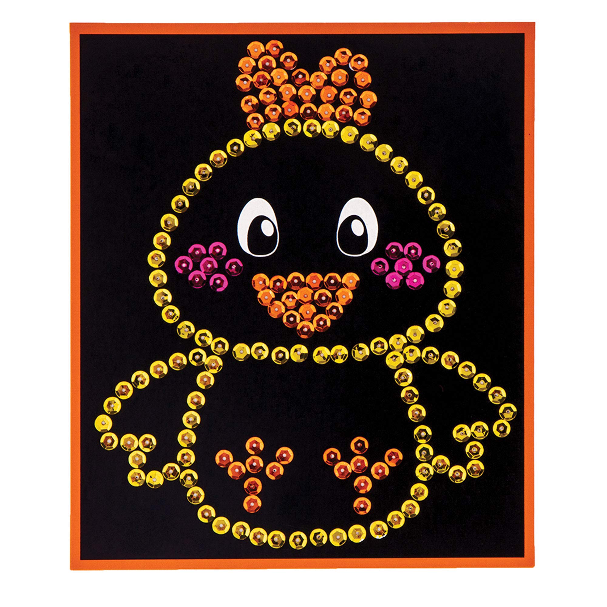 Baker Ross AT529 Easter Sequin Craft Picture Kits - Pack of 5, Assorted Easter Templates for Sequin Stickers Childrens Arts and Crafts