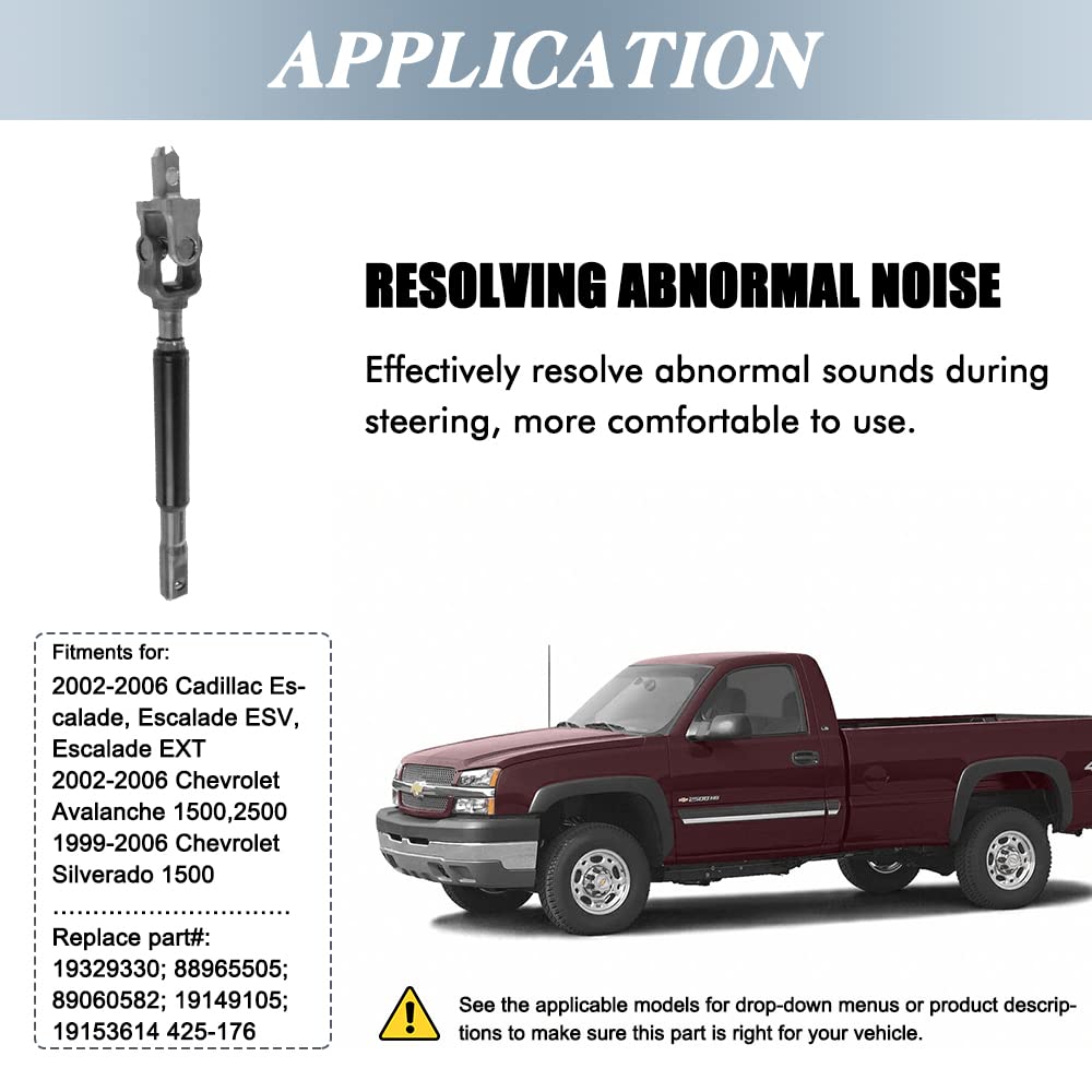 Apeixoto Intermediate Steering Shaft Steering Columns Compatible with Chevy GMC Cadillac Hummer with OE Replace # 19329330, 88965505, 89060582, 19149105, 19153614