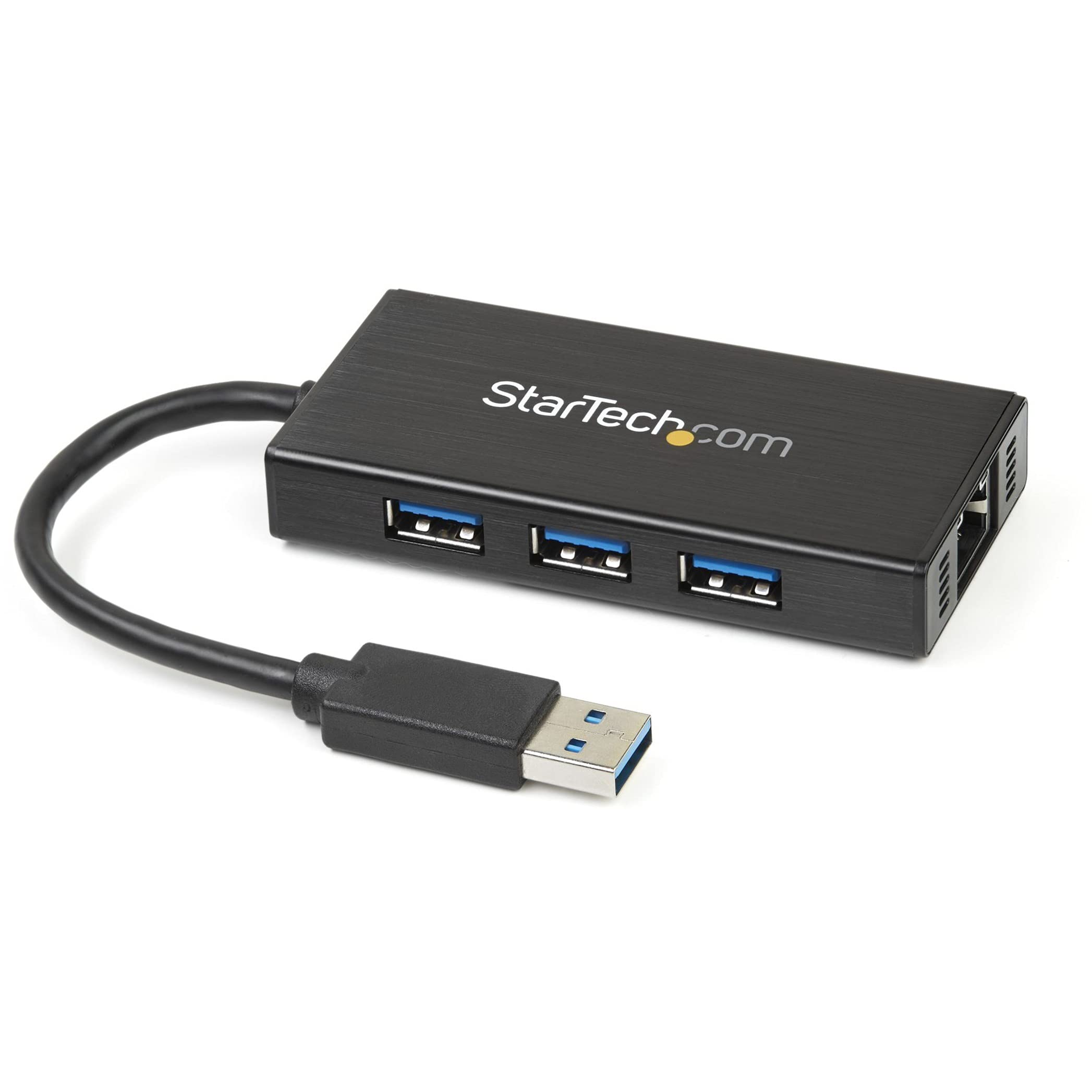 StarTech.com USB 3.0 Hub with Gigabit Ethernet Adapter - 5Gbps - 3 Port - NIC - USB Network / LAN Adapter - Windows & Mac Compatible , TAA (ST3300G3UA)