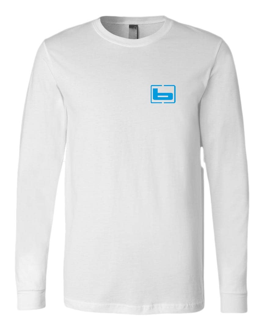 Banded River Colors Long Sleeve Shirt White - Large