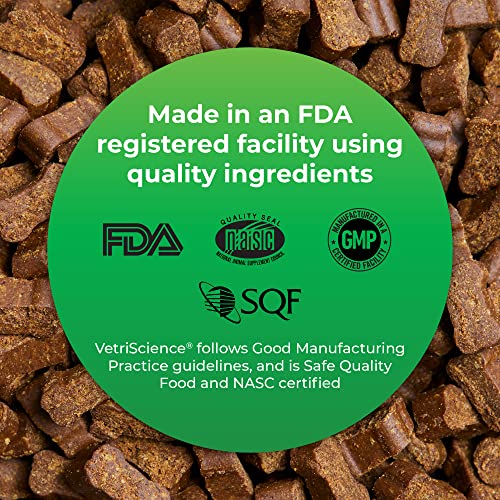 VetriScience Derma Strength Healthy Skin and Coat Chews with Omega 3, 6 and 9 for Dogs, 70 Chews - Can Reduce Shedding and Support Skin Health