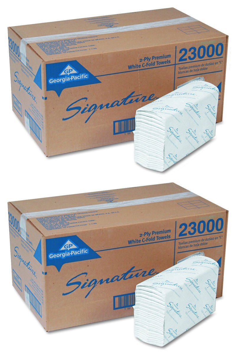 Georgia Pacific Pacific Blue Select (previously branded Signature) Paper Towel, C-Fold, 120 Count Pack, GP PRO 23000 - Case of 12