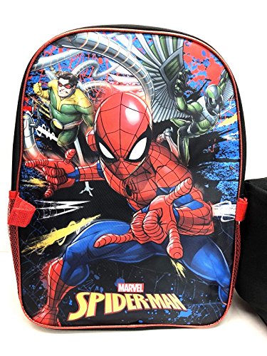 Spiderman Marvel 16" Backpack With Detachable Lunch Box