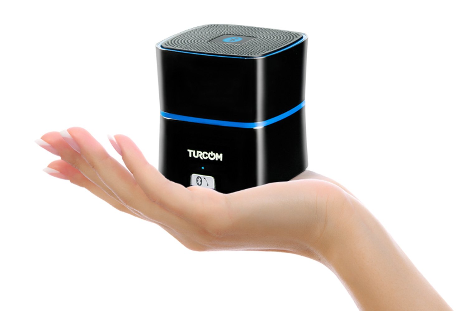 Turcom TS-450 5 Watt Power Enhanced Bass Portable Wireless Bluetooth Speaker, with Latest Bluetooth 4.0 Technology, 8-12 Hour Playtime, Rechargeable Lithium-Ion Battery, Built-in Digital Microphone, Premium Zinc Alloy Shell Speaker, Titanium Gray