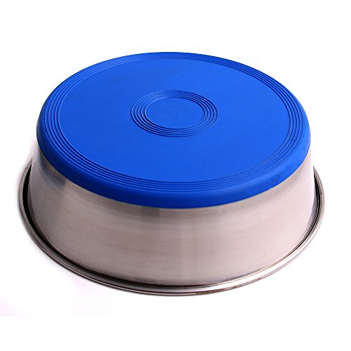Max and Neo Heavyweight Non-Skid Rubber Bottom Stainless Steel Dog Bowl - We Donate a Bowl to a Dog Rescue for Every Bowl Sold (Medium - 50oz - 8" Diameter)