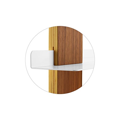 Three By Three Seattle Slideshow Display Shelf, Walnut