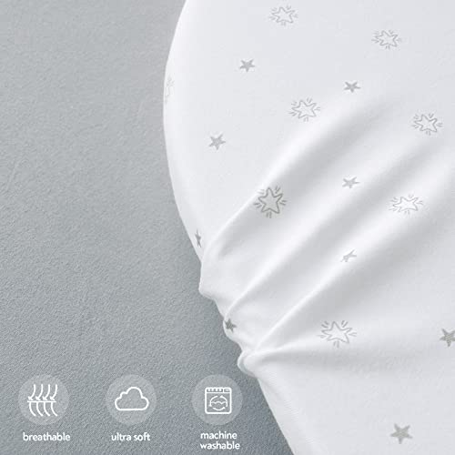 Pack and Play Sheets, Fit for ADOVEL, Pamo Babe, Baby Trend, Graco, Dream On Me and Mini Portable Crib Mattress Cover, Playpen Playard Sheets, Ultra Soft & Super Stretchy, 25" x 36"