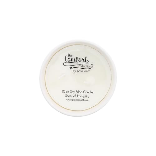 Pavilion - Love Lives Here - 10 oz Soy Wax Ceramic Vessel Candle Housewarming Apartment-Warming Gift Present Neutral Home Decor