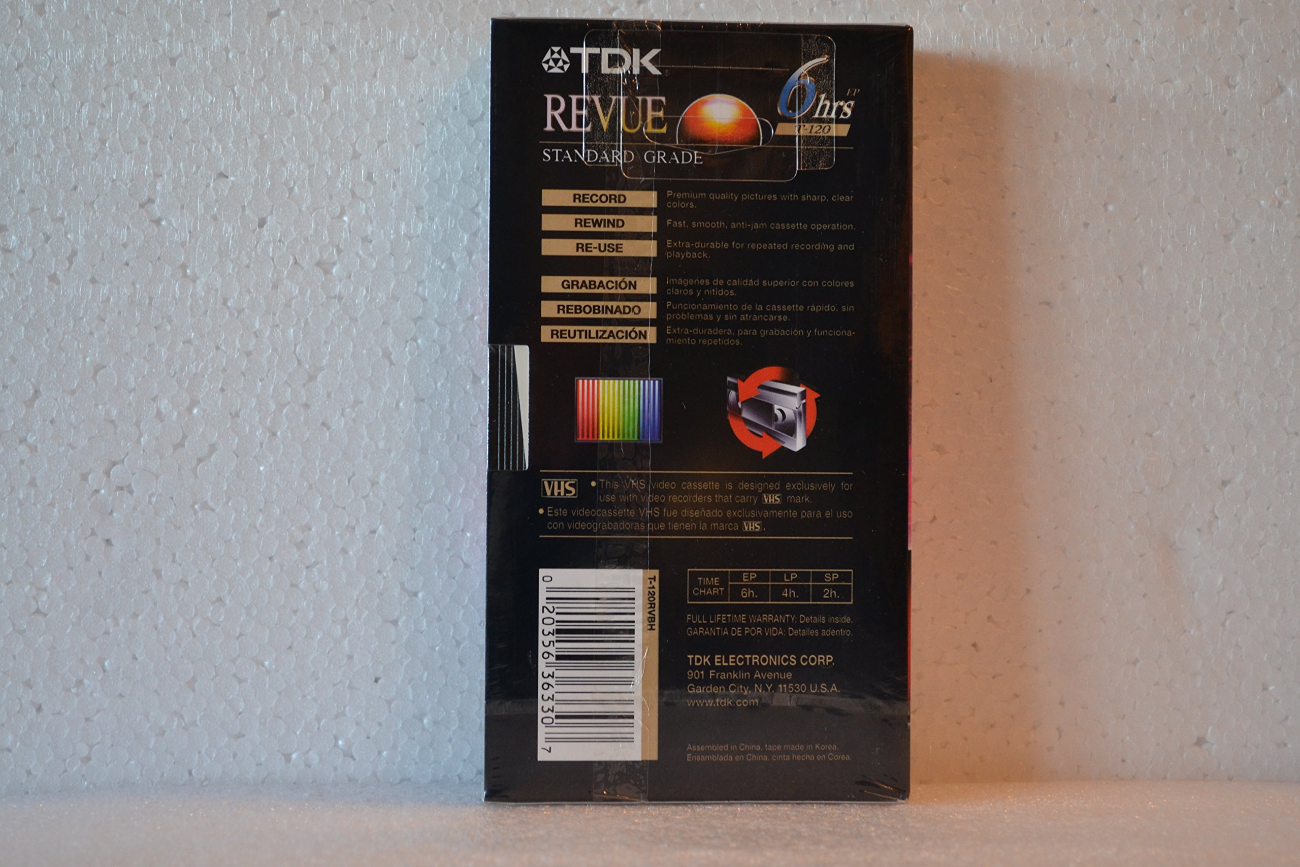 Tdk Video Tape T120 2 - 4 - 6 Hr. Peggable