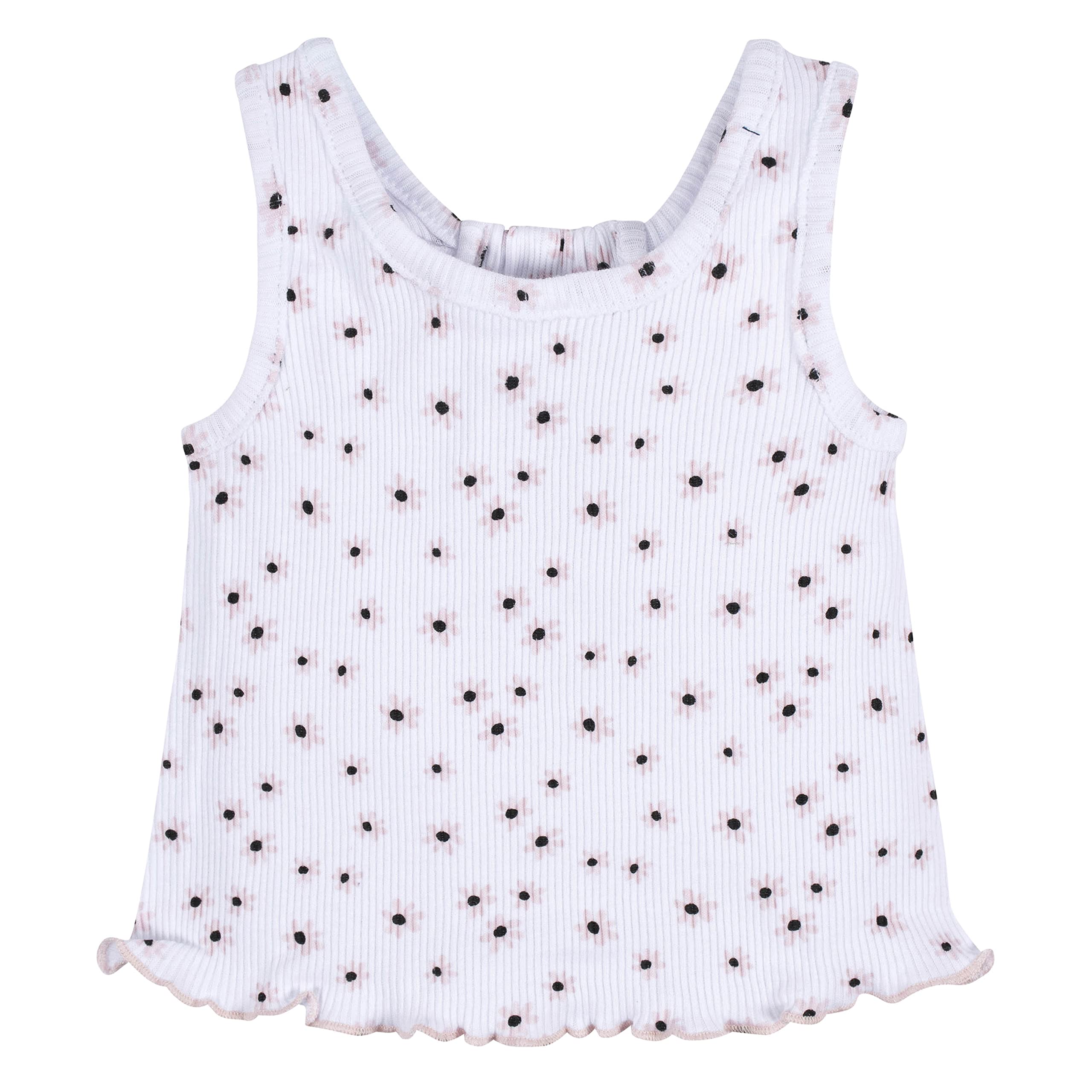 Gerber Baby Girls' Toddler 3-Pack Racer Back Tank Tops, Pink Floral, 18 Months