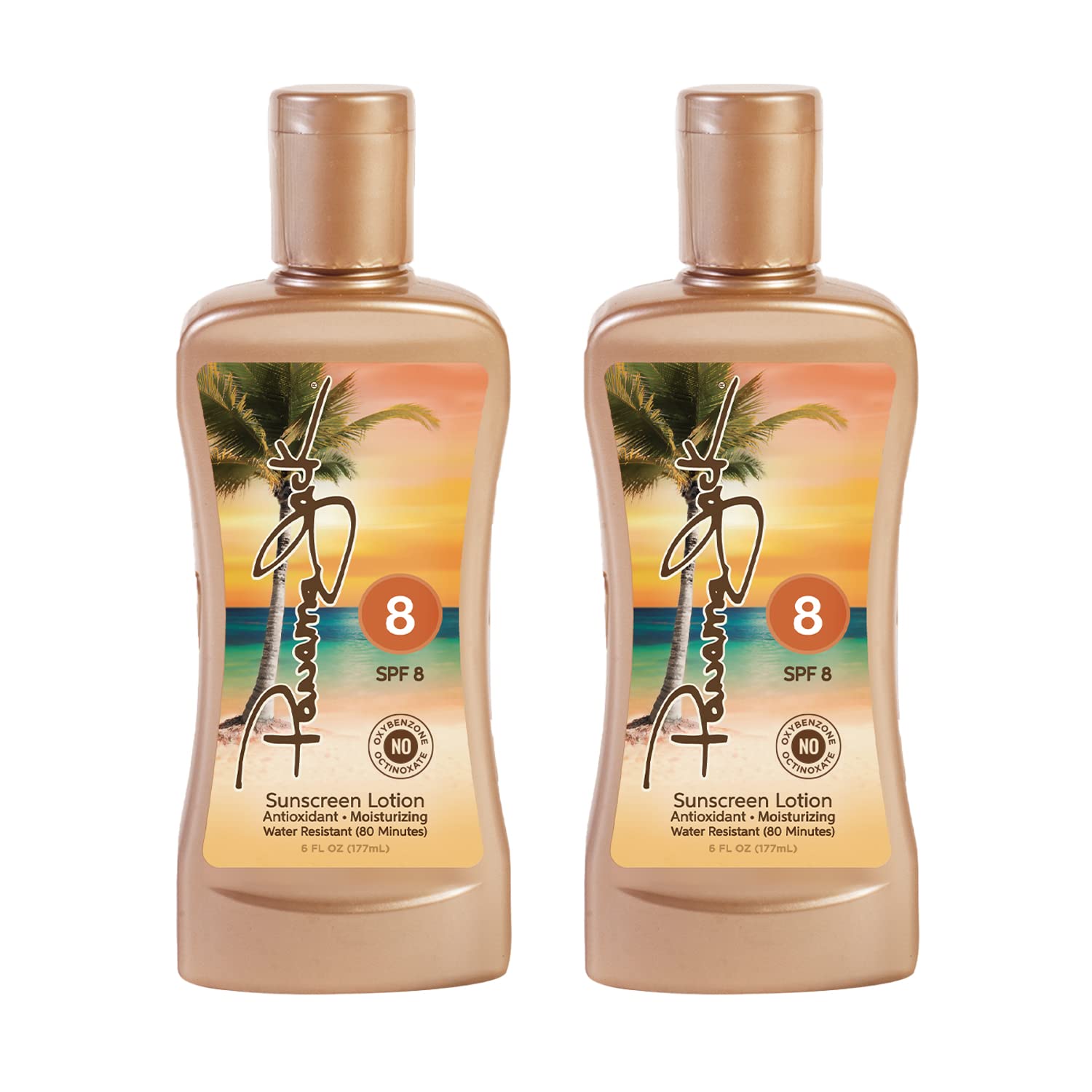 Panama Jack Sunscreen Tanning Lotion - SPF 8, PABA, Paraben, Gluten & Cruelty Free, Antioxidant Moisturizing Formula, Water Resistant (80 Minutes), 6 FL OZ
