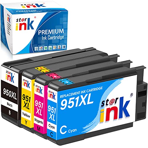 starink Compatible 950XL 951XL Combo Ink Cartridges Replacement for HP 950 951 fit for OfficeJet Pro 8600 (Plus) 8610 8620 8625 8630 8615 8100 8640 8660 Printer(Black Cyan Magenta Yellow) 4-Pack