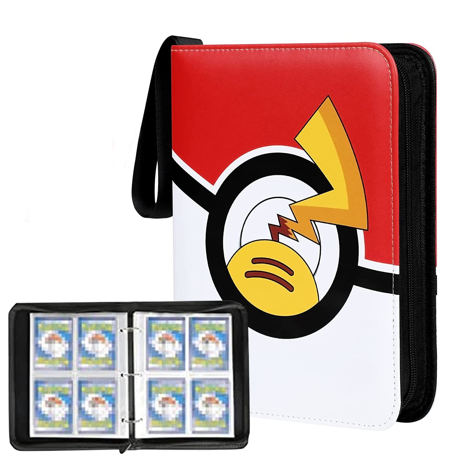 AURPUKAR Red Card Binder for Trading Cards, 4 Pockets, 400 Pockets