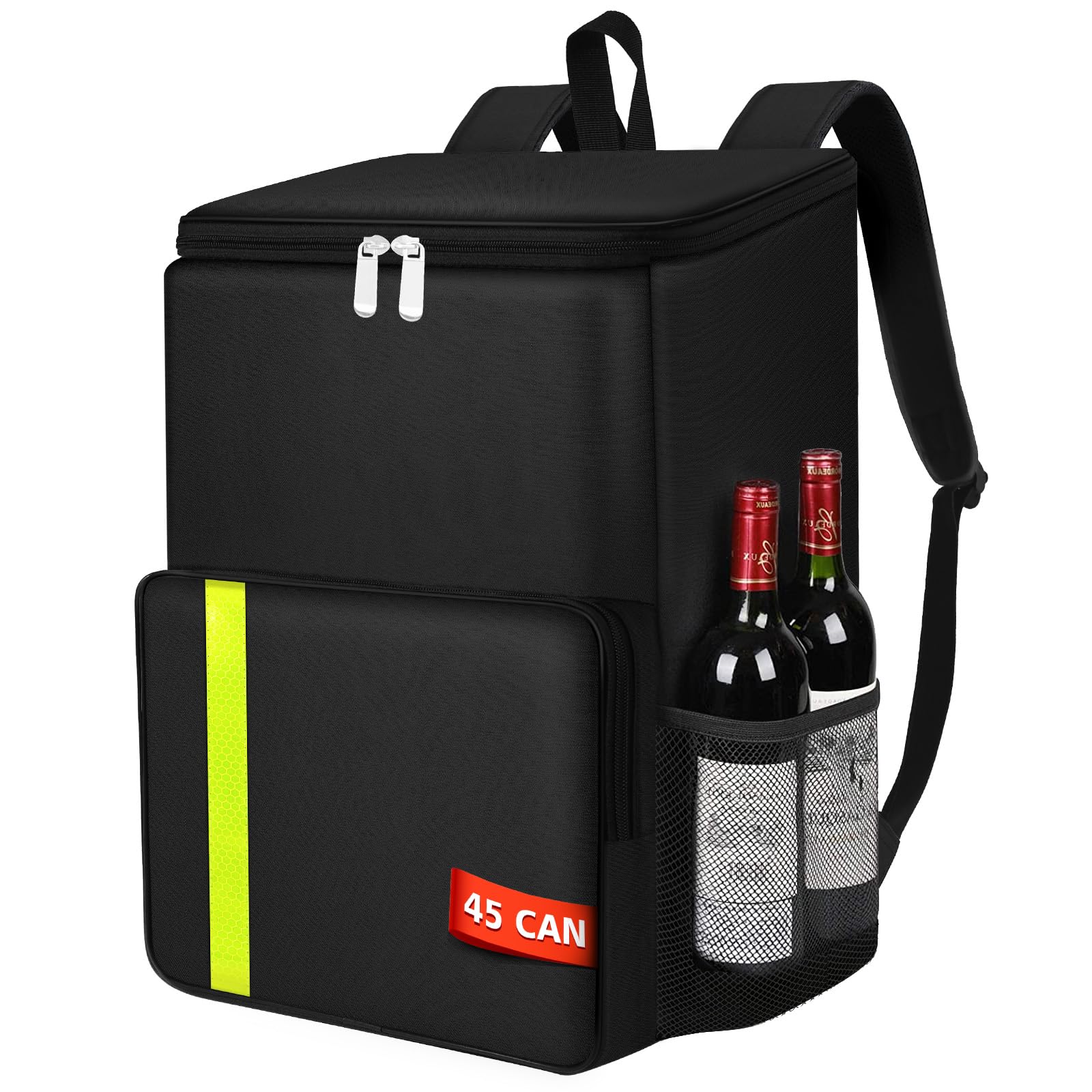 AURUZA 30L Backpack Cooler Bag, Black, Large Capacity, Insulated, Leak Proof, 16 Hours Cooling, 45 Cans