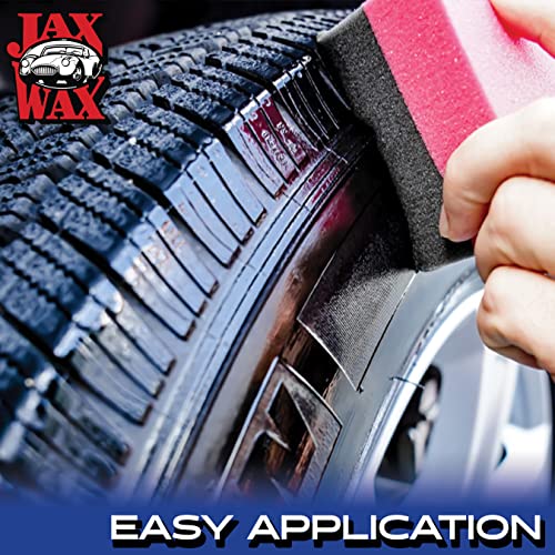 Jax Wax Super Blue Solvent - Commercial Grade Solvent Based Tire Dressing for Rubber, Plastic, and Vinyl, Tire Shine for Wet Looking Wheels โ 16 Oz