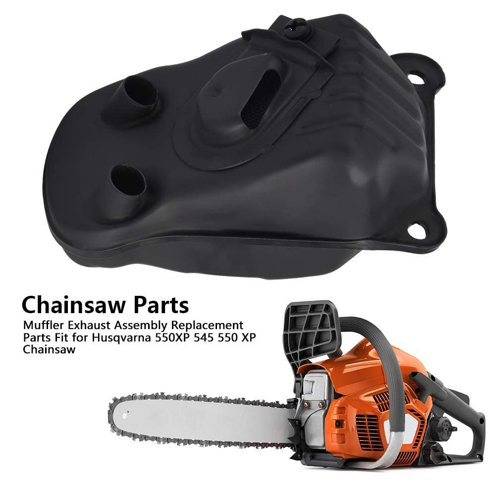AUNMAS Muffler Exhaust Chainsaw Muffler Assembly Replacement Parts Fit for Husqvarna 550XP 545 550 XP Chainsaw