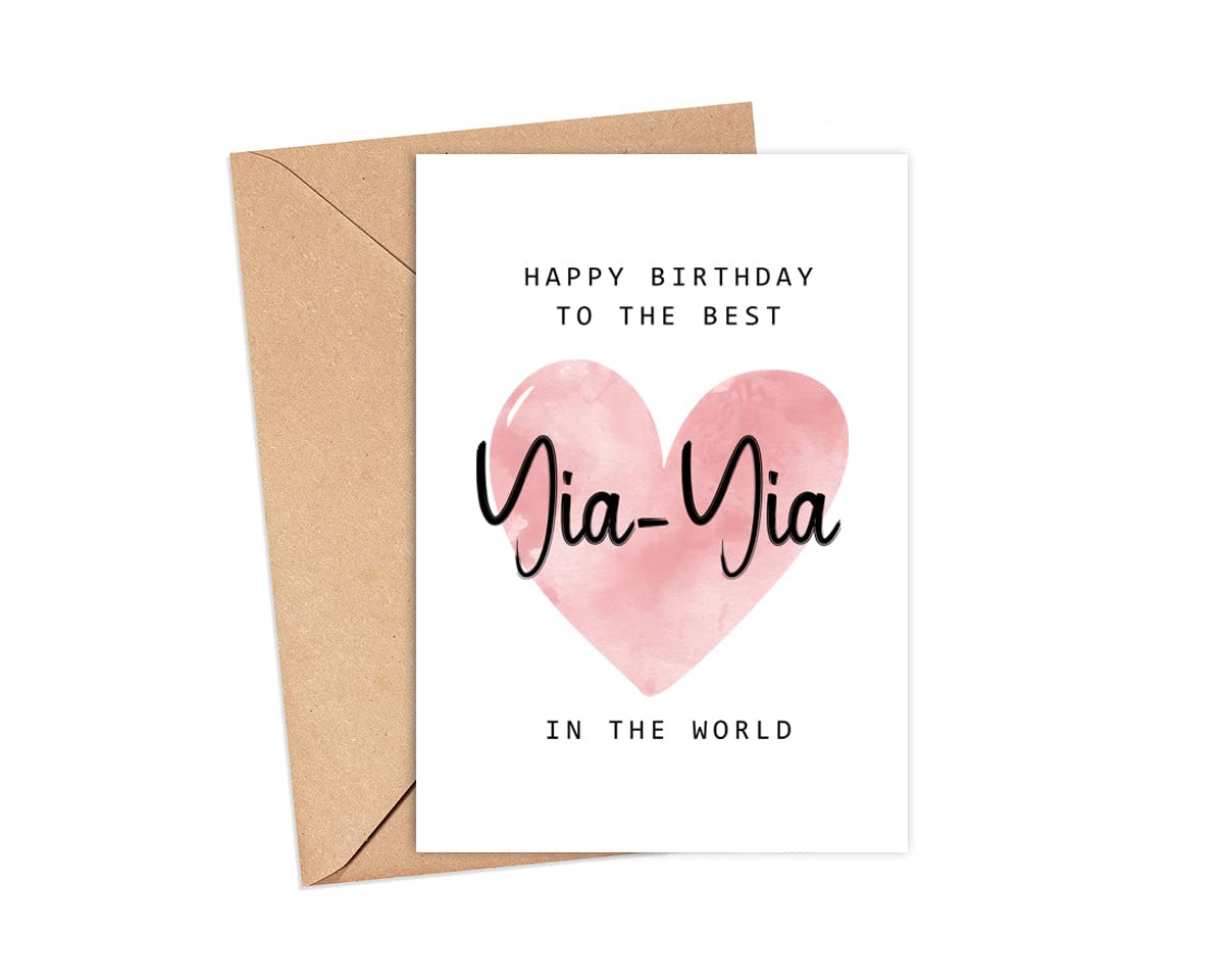 Happy Birthday To The Best Yia-Yia In The World Card - Yia-Yia Birthday Card - Yia-Yia Card - Mother's Day Gift - Happy Birthday Card Happy Birthday Mom