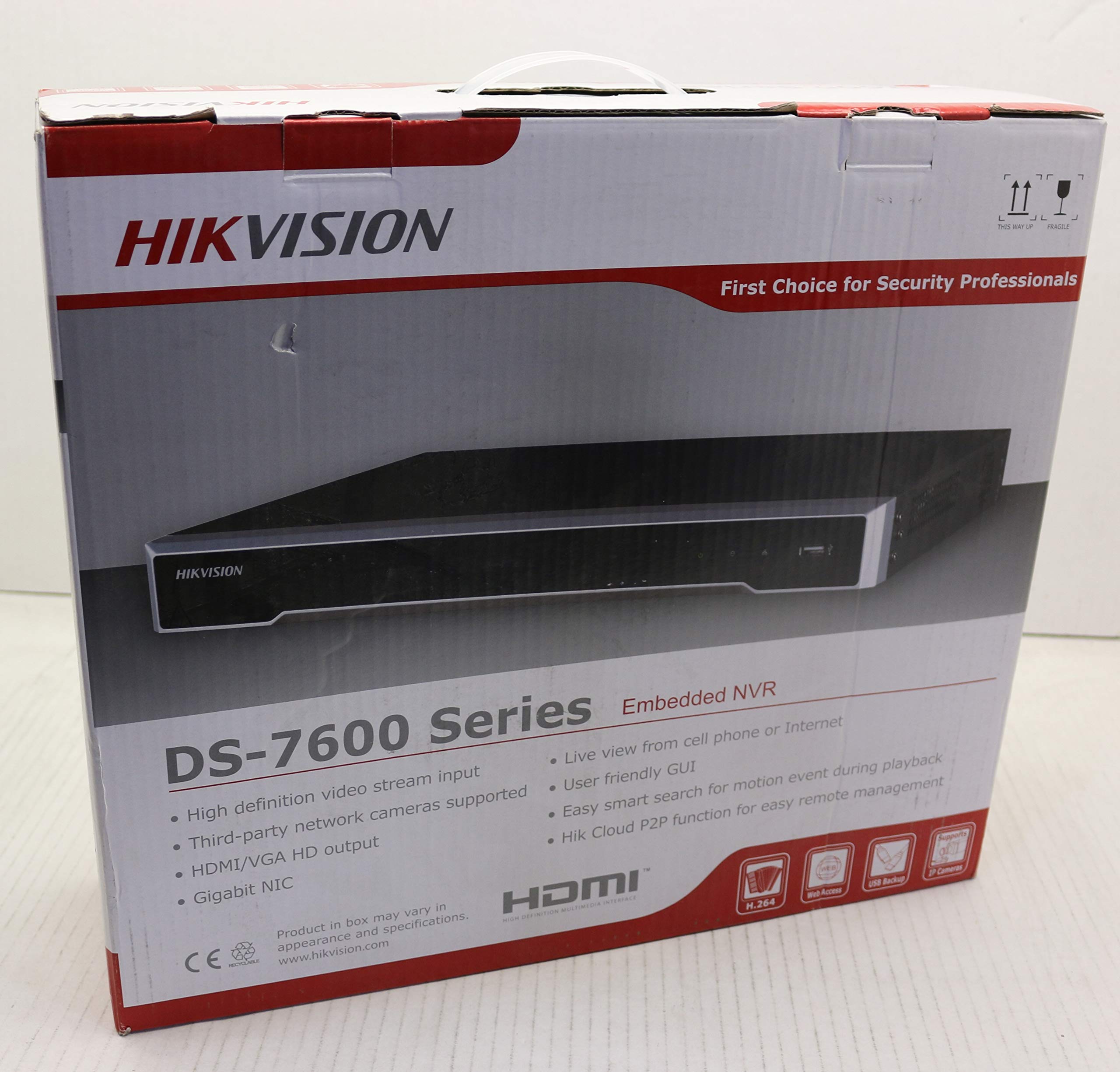 NVR, 8-CHANNEL, H264+/H264/H265, UP TO 12MP, INTEGRATED 8-PORT POE, HDMI, 2-SATA, NO HDD