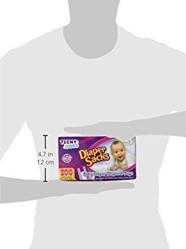 Teeny Toes Baby Disposable Diaper Sacks, 200 Count