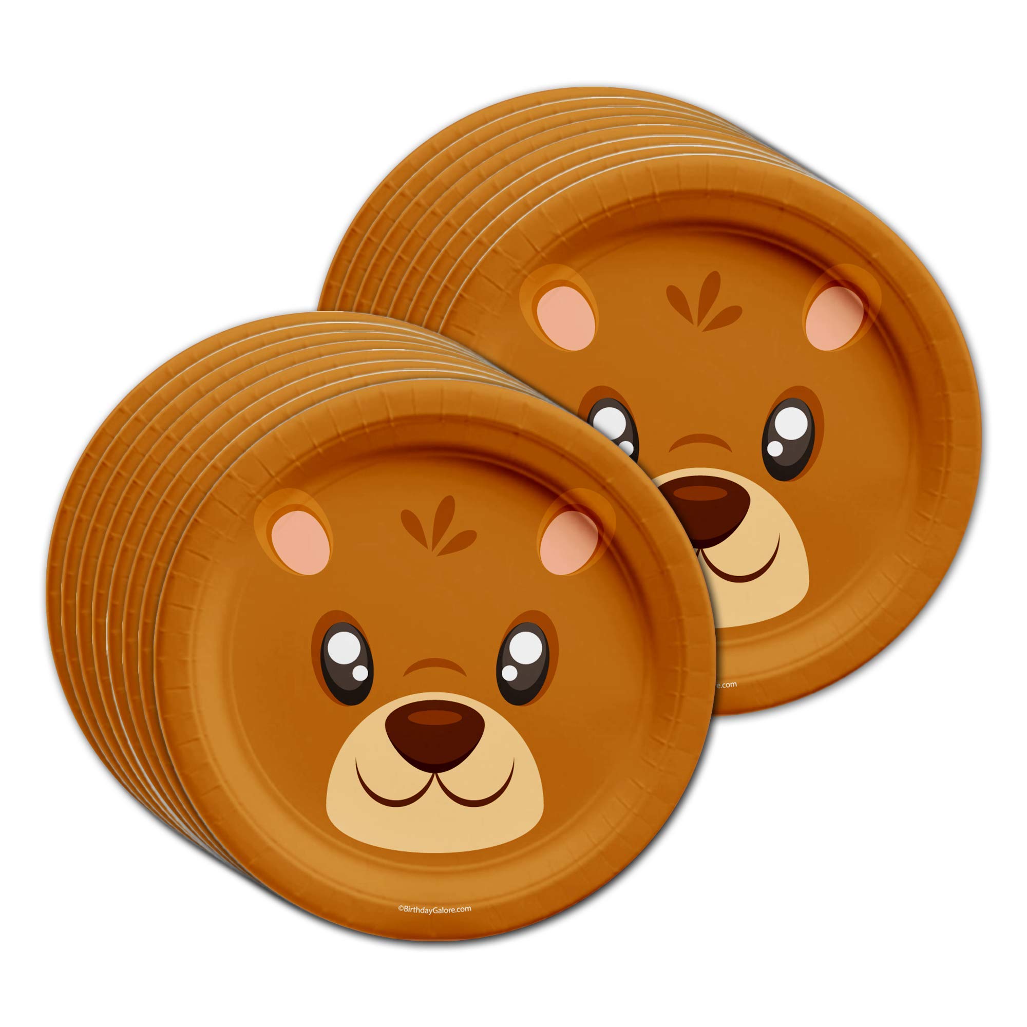 Bear Birthday Party Supplies Set Plates Napkins Cups Tableware Kit for 16