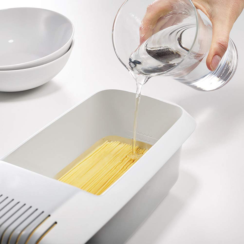 Microwave Pasta Cooker, Microwavable Spaghetti Drainer Fast Pasta Boat with Straining System for Dorms Small Kitchens Offices