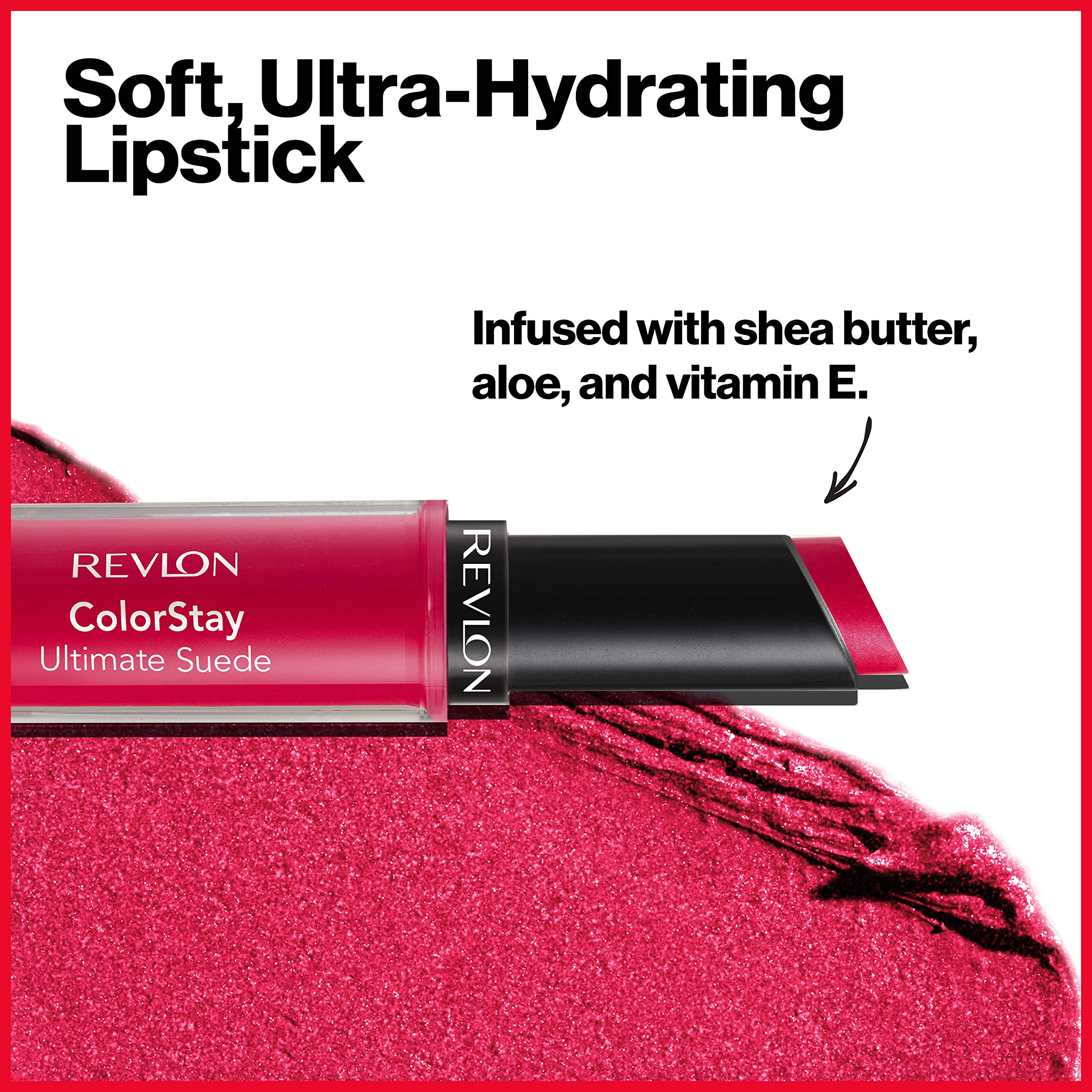 REVLON Lipstick, ColorStay Ultimate Suede Lipstick, High Impact Lip color with Moisturizing Creamy Formula, Infused with Vitamin E, 005 Muse, 0.09 Oz