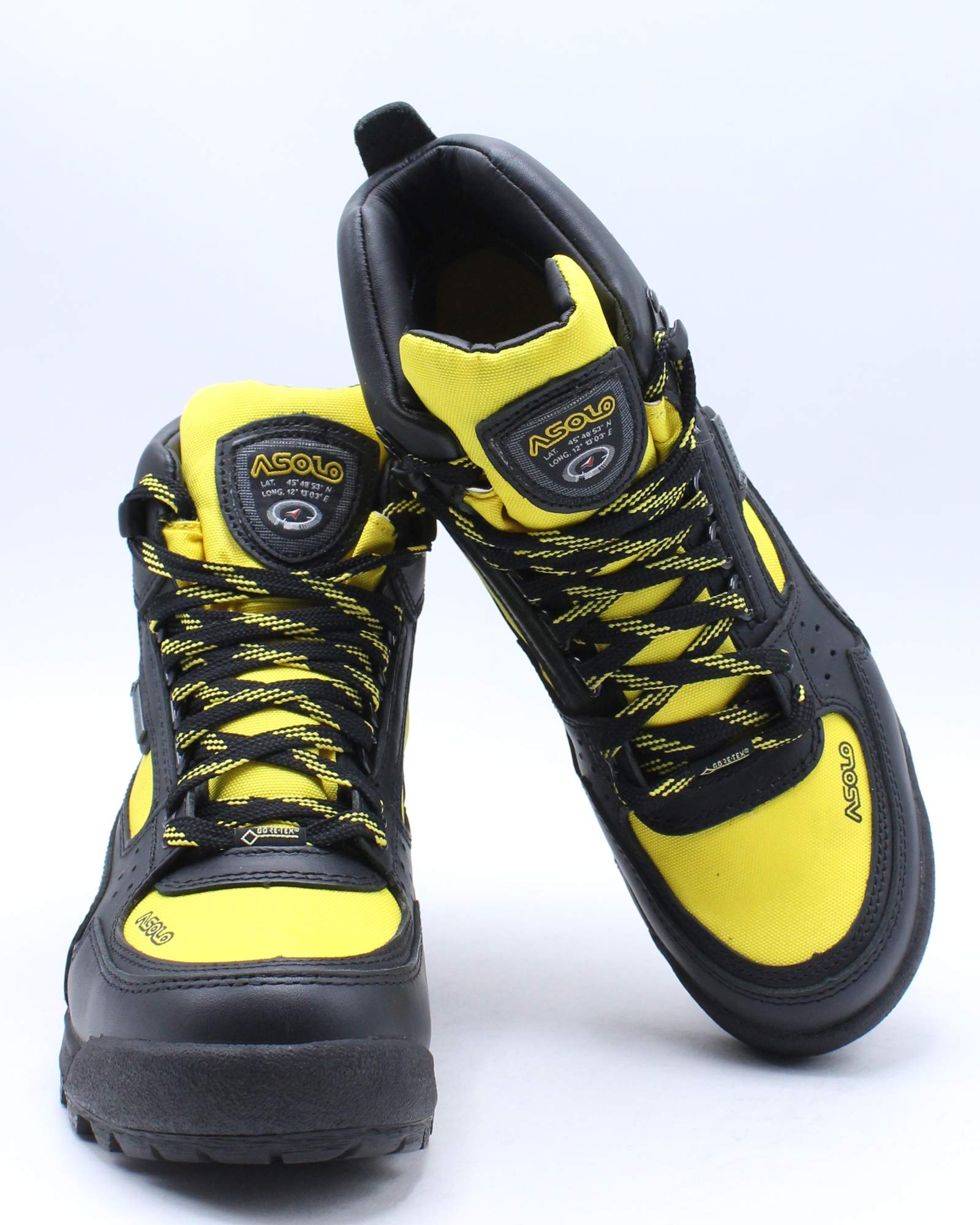Asolo Mens Skyriser Boot,Black Yellow,8