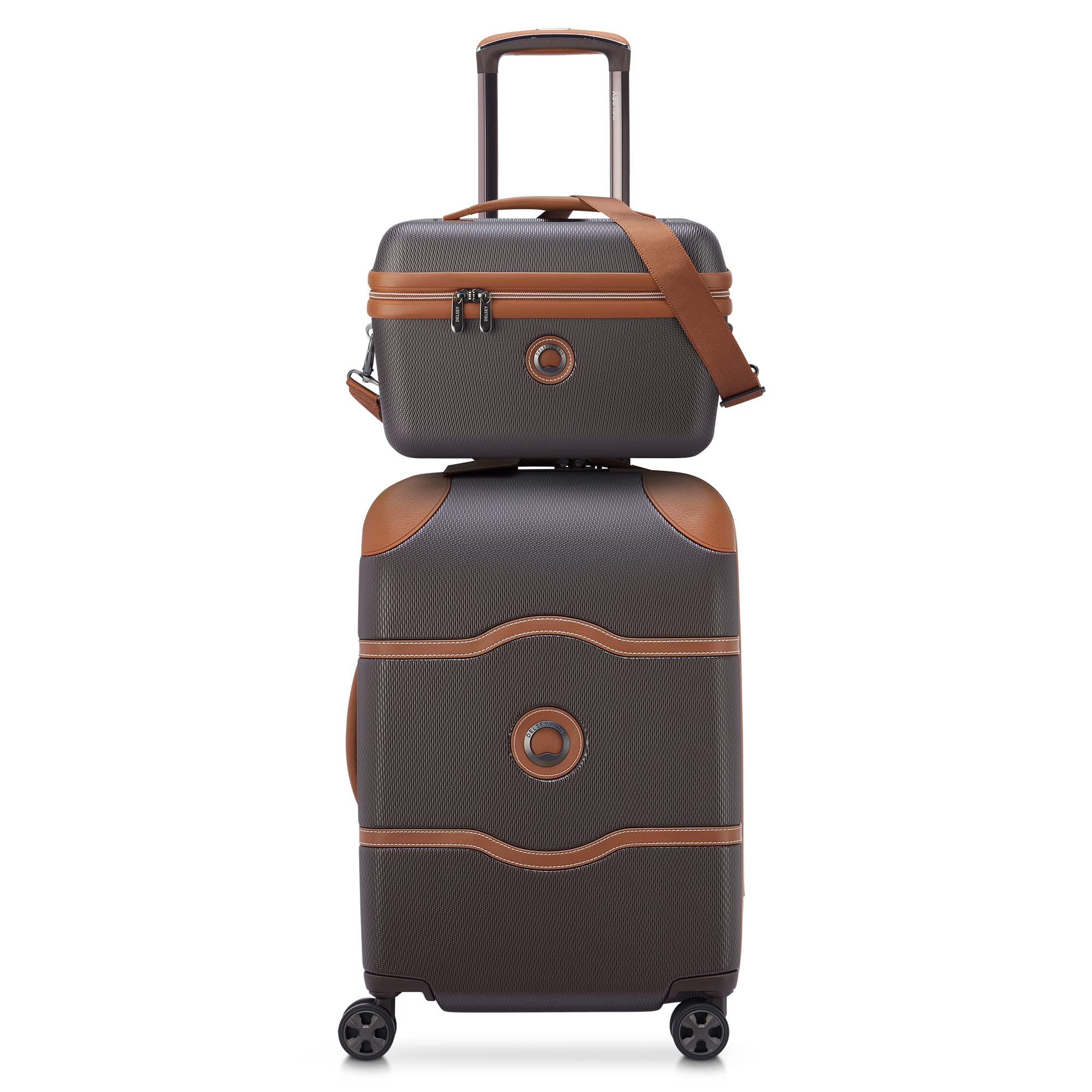 DELSEY PARIS Chatelet 2.0 Makeup and Cosmetic Beauty Travel Case, Chocolate Brown