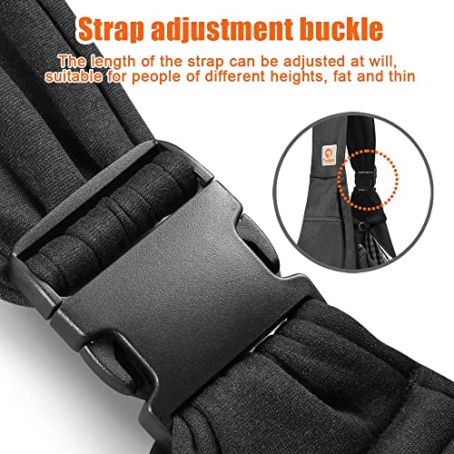TOMKAS Dog Sling Carrier for Small Dogs Puppy Carrier for Small Dogs (Black, Adjustable Strap & Zipper Pocket)