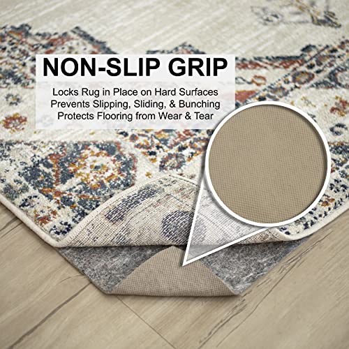 Mohawk Home Dual Surface Rug Pad Utility Solid Grey Rug Pad, 1/4" Thick (2' x 16')