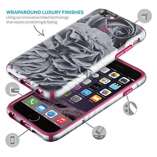 Speck Products CandyShell Inked Luxury Edition Case for iPhone 6 Plus/6S Plus - Retail Packaging-Silver Ombre/Nickle Grey