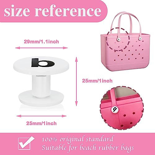 Replacement Rivets for Bogg Bag, Large Beach Bag Replacement White Buttons, Standard and Oversized XL Rubber Pool Bag Repair Rivets (10pc)