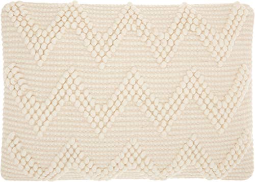 Mina Victory Life Styles Large Chevron Ivory 14" x 20" Throw Pillow