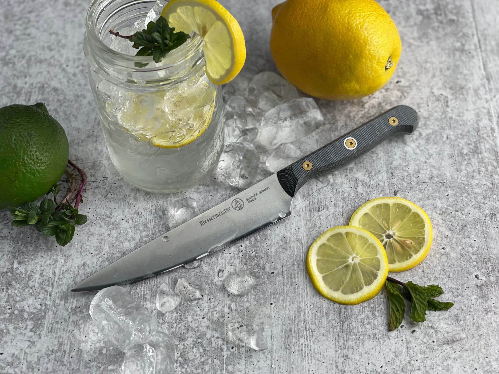 Messermeister Custom 6” Semi-Flexible Utility Knife - X50 German Stainless Steel - Rust Resistant & Easy to Maintain - Made in Solingen, Germany