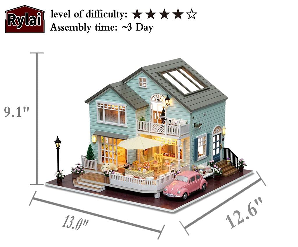 DIY Miniature Dollhouse Kit with Music Box Rylai 3D Puzzle Challenge for Adult Kids Queenstown Holidays